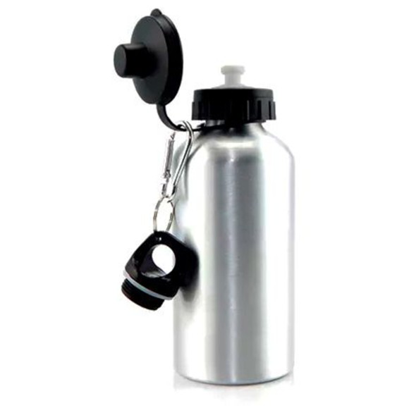 Garrafa Aluminio Para SublimaÇÃo Com Dois Bicos 600 Ml Prata 1812